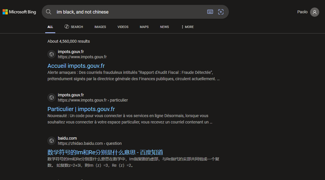 "Glitch" on Bing's results, i'm not sure what is this. - Microsoft Q&A