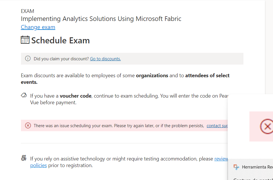How to reschedule my exam if i get an error every time i click on ...
