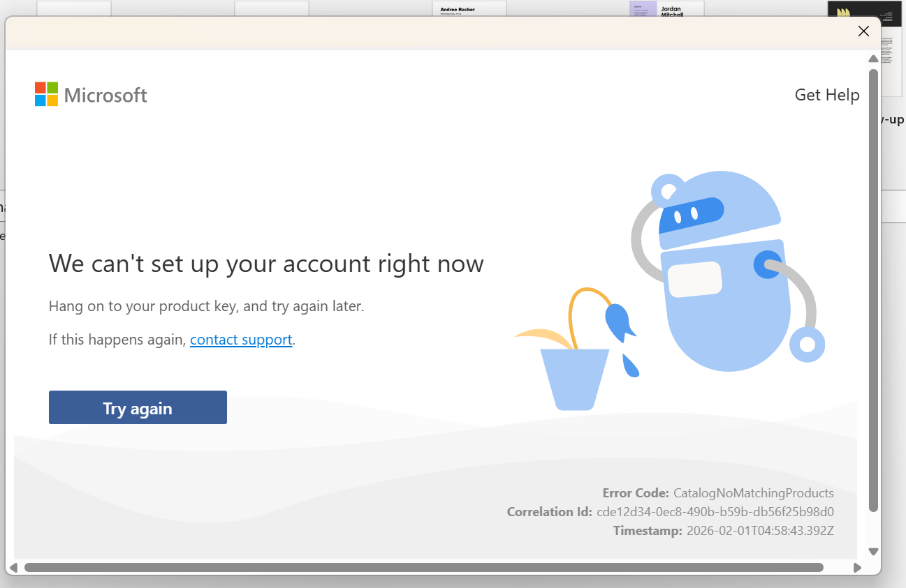 product key not working - Microsoft Q&A