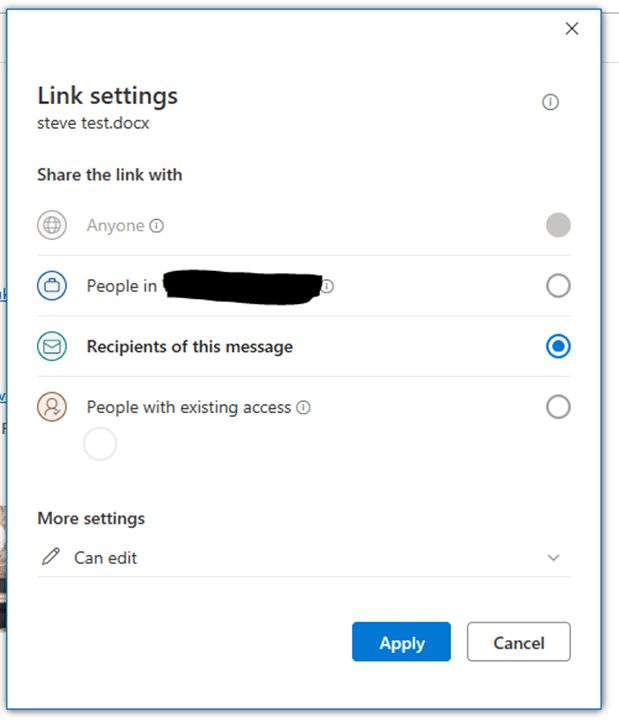Issue with sharing links in outlook messages - Microsoft Q&A