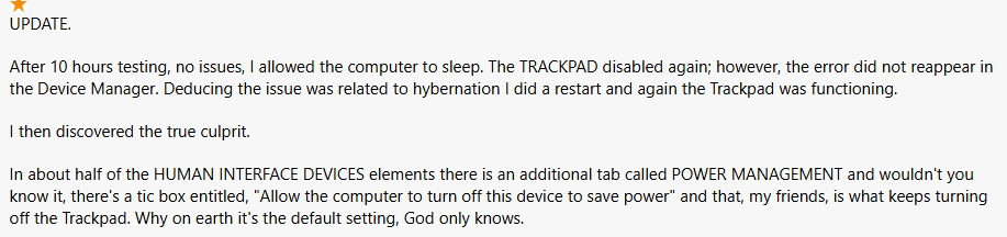 HID-compliant touch screen and I2C HID Device problems - Microsoft Q&A
