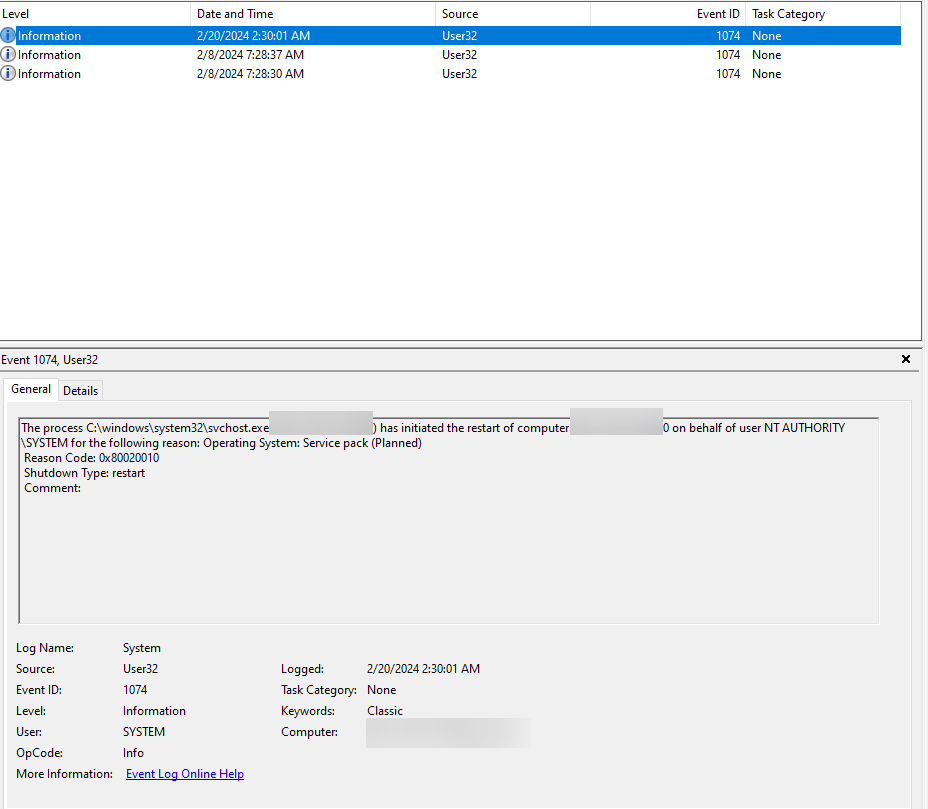 Updates Restarting not within maintenance window - Microsoft Q&A