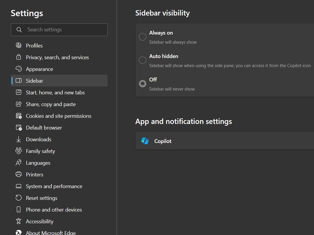 side bar issue on edge? - Microsoft Q&A