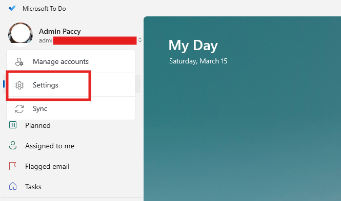 I don't have the option for flagging email to showup in ToDo on my PC. The settings tab does not ...