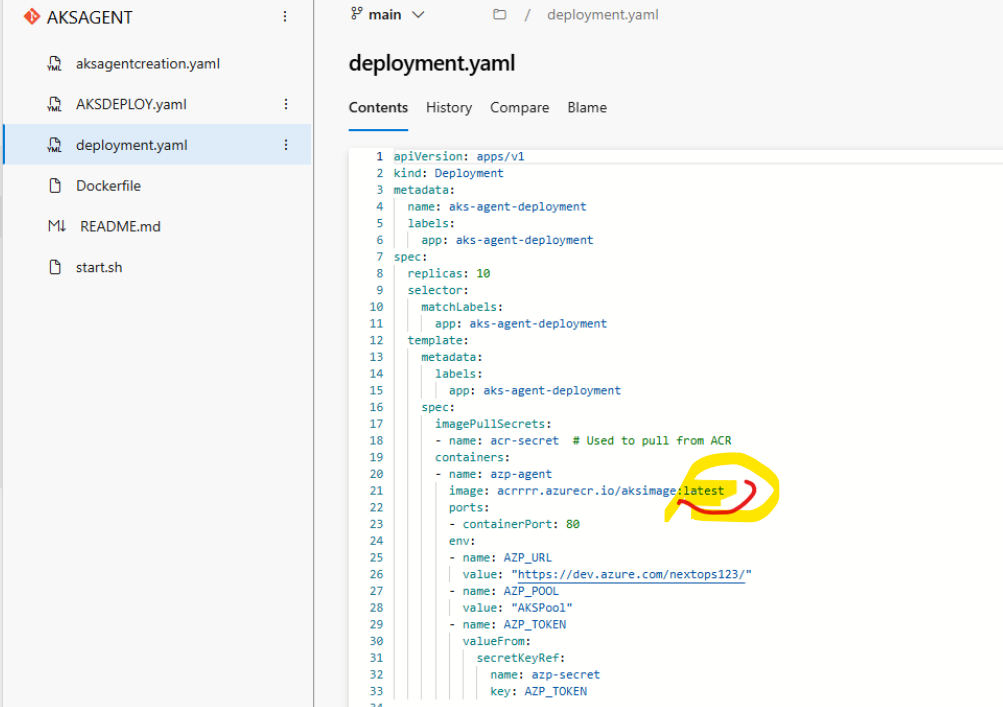 Paramererizing/Any other method to update the the image version in automatic way in Manifest ...