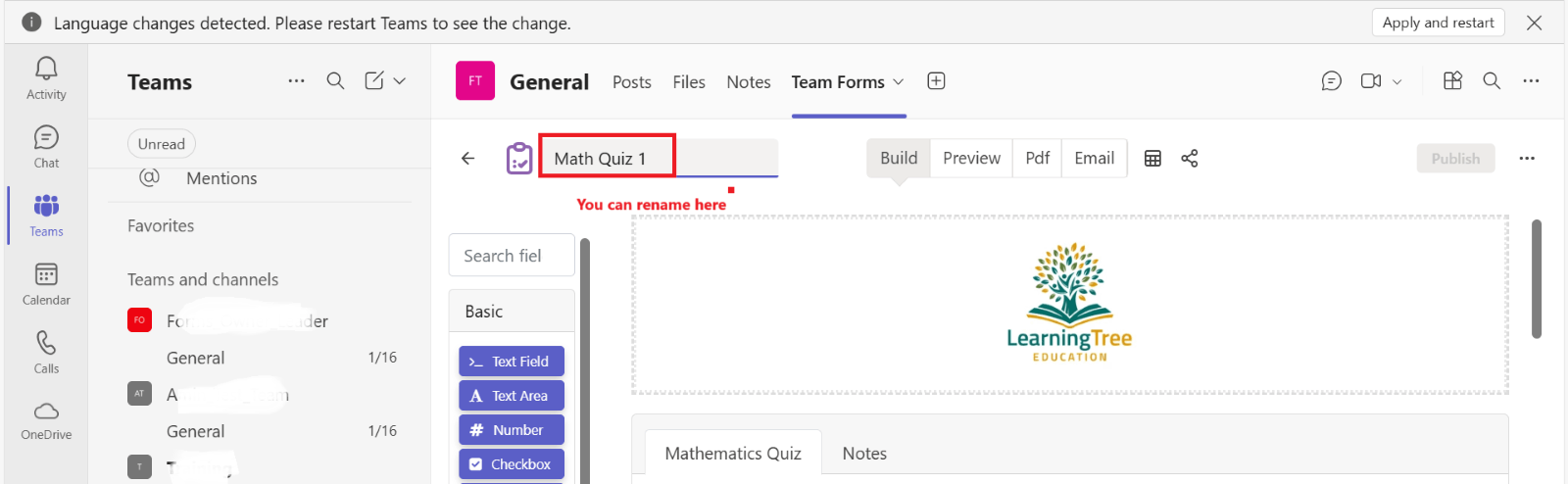 Rename re-used forms. - Microsoft Q&A