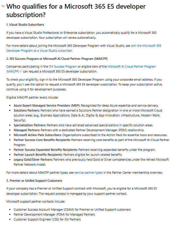 Request for Sandbox Activation – Active Developer with Azure/M365 Integration - Microsoft Q&A