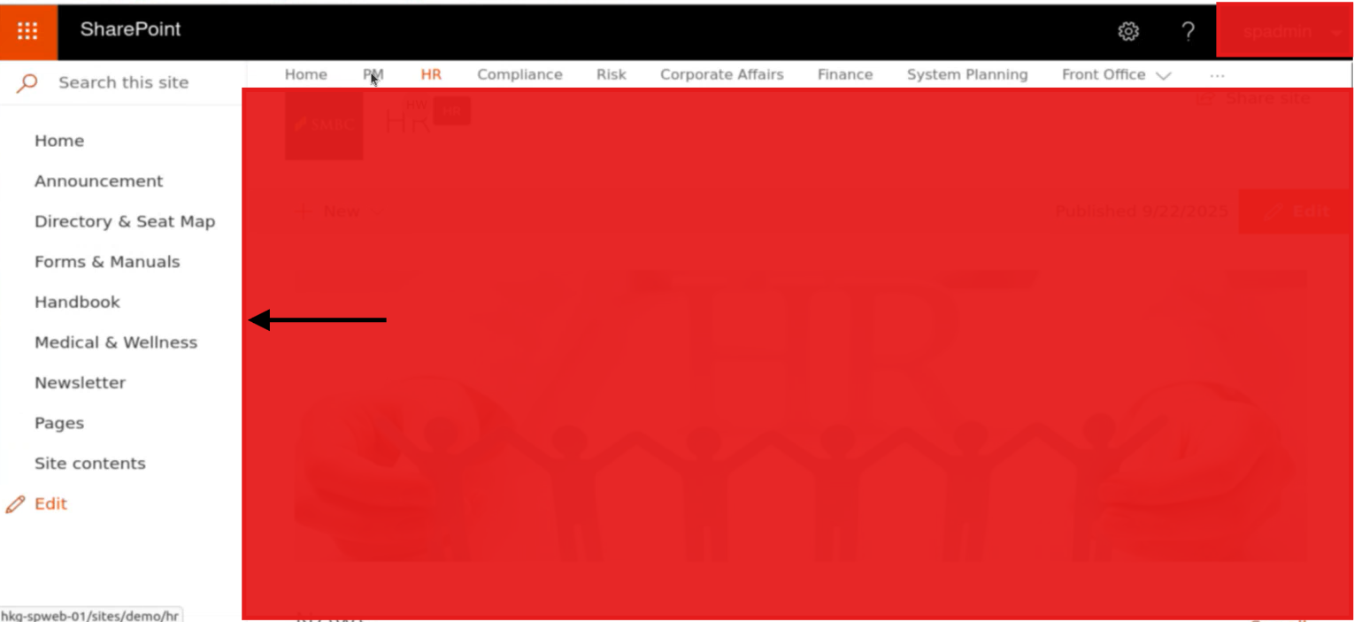 How to hide the SharePoint homepage left navigation pane? - Microsoft Q&A