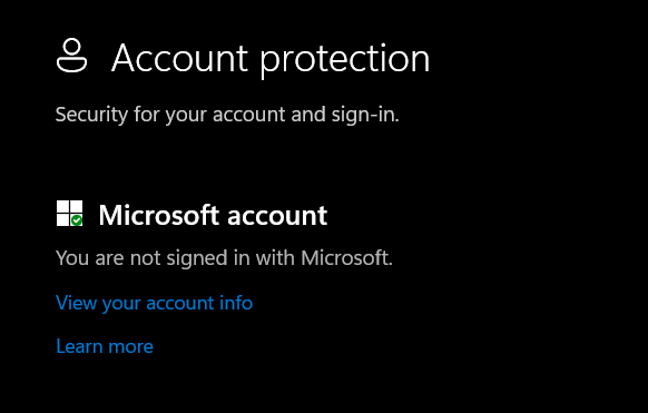 Not signed in with Windows but can view account info - Microsoft Q&A