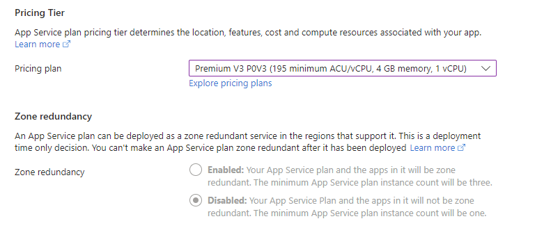 Zone availability for P0v3 plan - Microsoft Q&A