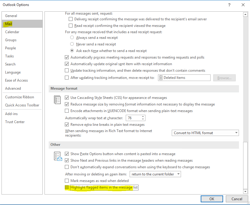 Yellow highlight of emails in Outlook 365 Pro Plus - Microsoft Q&A