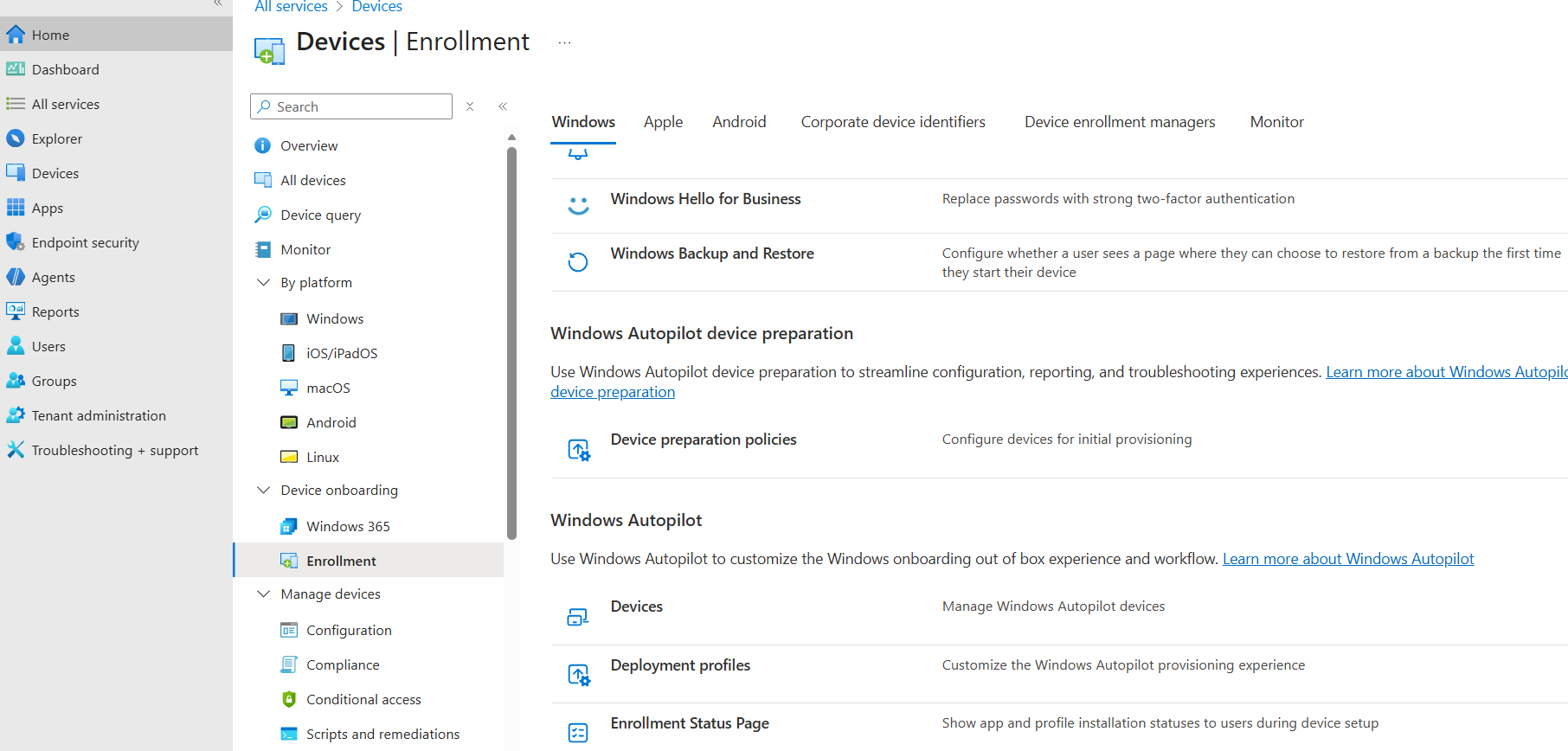 Can't create Intune Device Enrollment Status Page - Microsoft Q&A