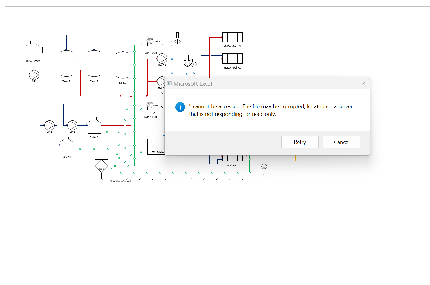 Visio cannot save file due to correct excel object - Microsoft Q&A