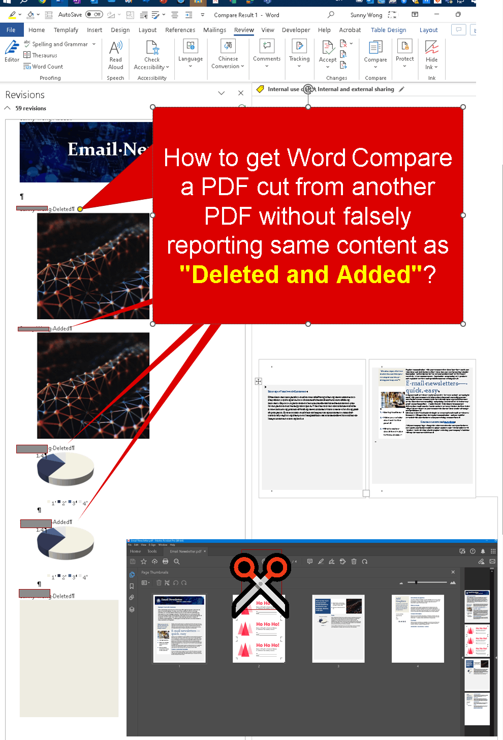 How to verify a Word Document is same section from another Word ...