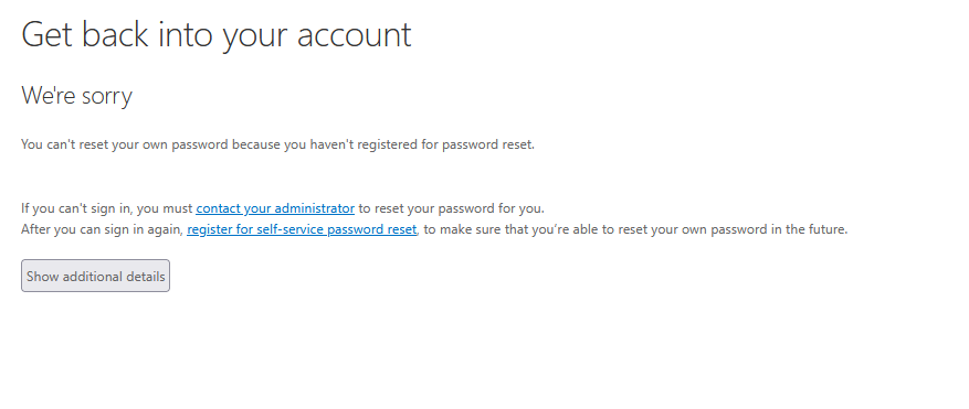Issues with Self-Service Password Reset in Entra ID - Microsoft Q&A