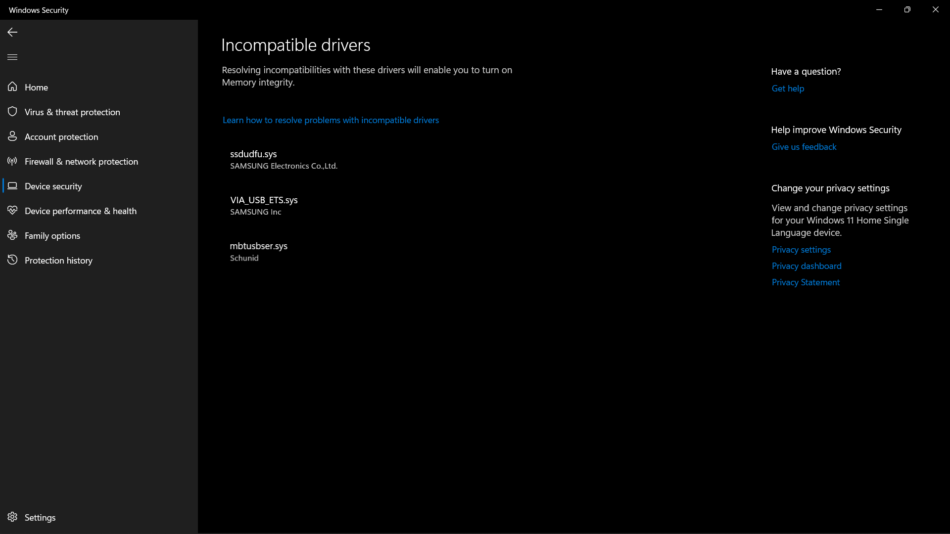 Fixing These Incompatible Drivers - Microsoft Q&A