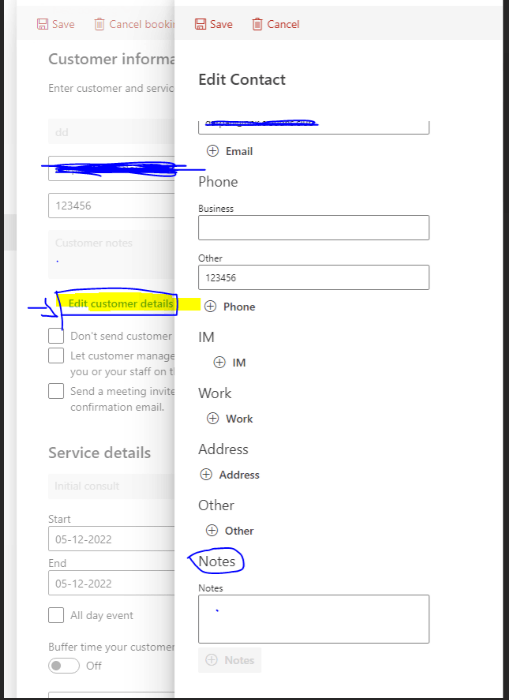 365 Bookings Customer Notes - after the meeting - Microsoft Q&A