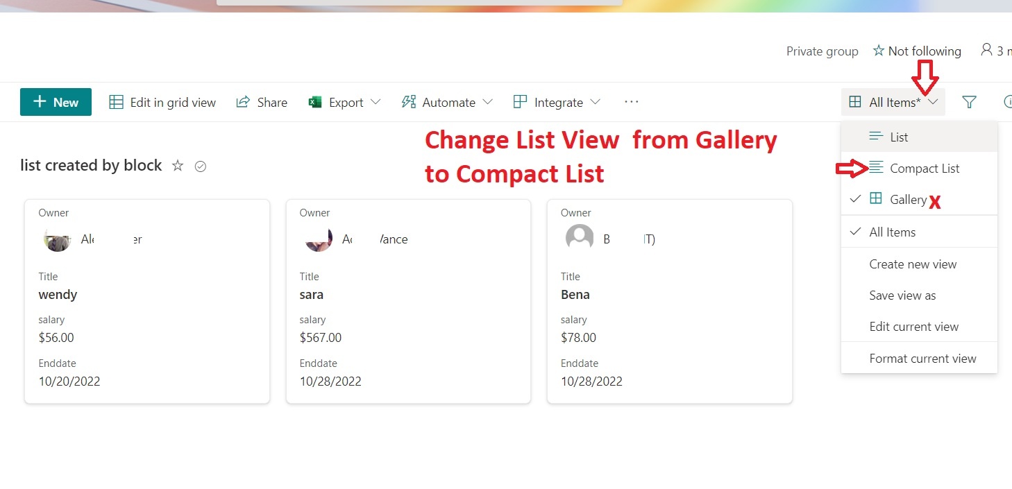 How to remove Lists titles - Microsoft Q&A