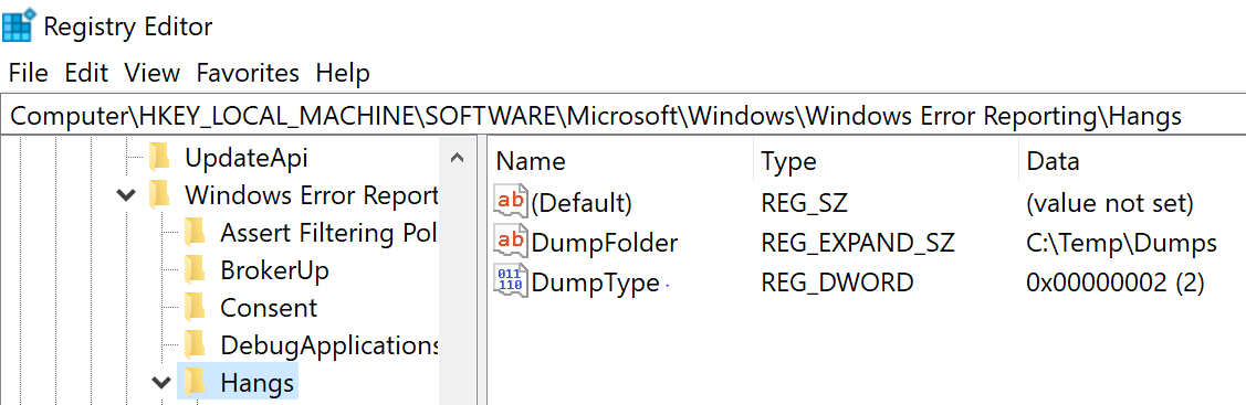 How to use Windows Error Reporting to Capture Hangs? - Microsoft Q&A