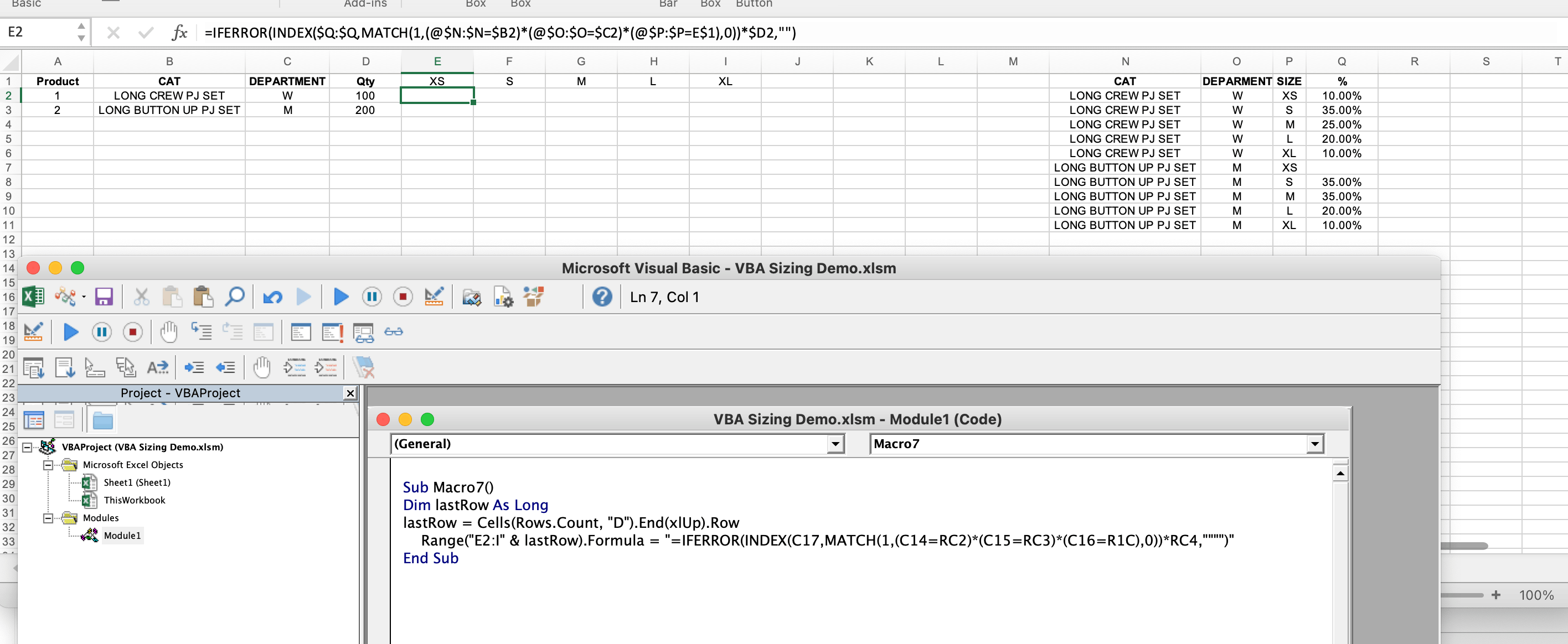 VBA Loop Index Match Formula - Microsoft Q&A