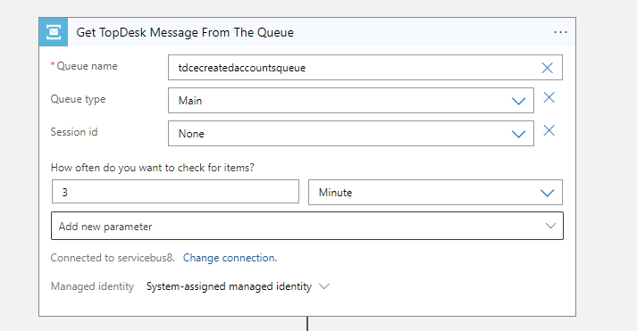 Cant get the message from the service bus queue. Even though the logic ...