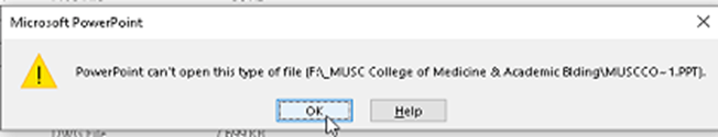 Error Opening PowerPoint file on USB Drive - Microsoft Q&A