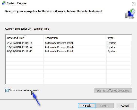 How can I change restore point in system restore? - Microsoft Q&A