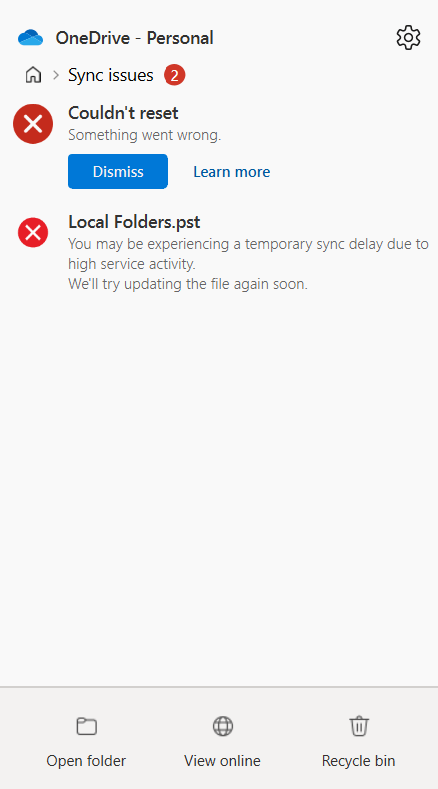 OneDrive: Sync Delay - You may be experiencing a temporary sync delay due to high service ...