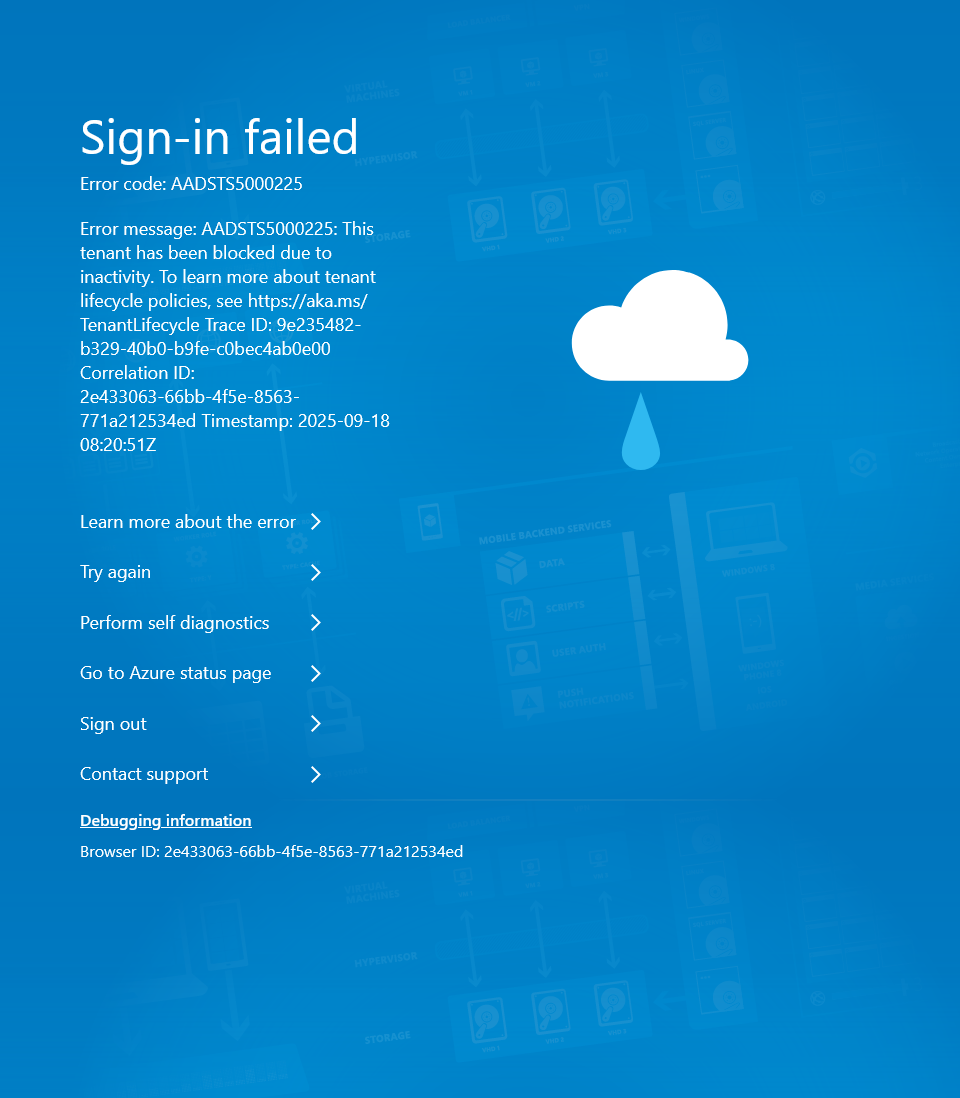 Sign-in failed - Microsoft Q&A