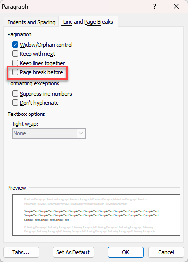 Word: Table keeps repeating itself - Microsoft Q&A
