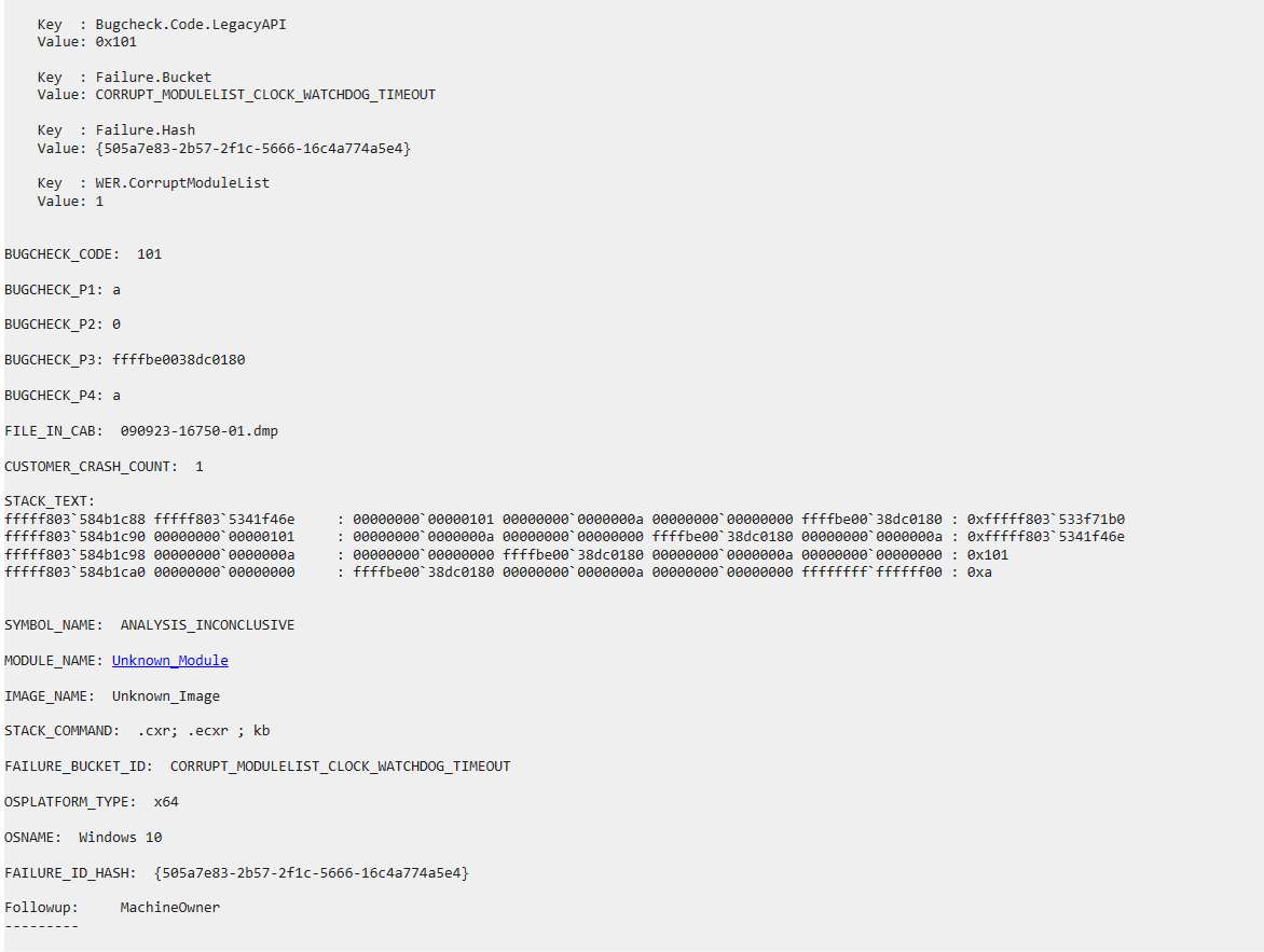 计算机已经从检测错误后重新启动。检测错误: 0x00000101 (0x000000000000000a ...