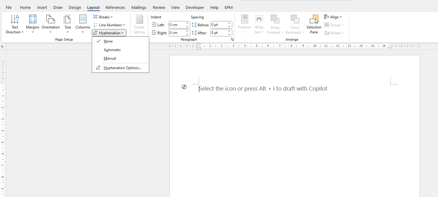 Manual hyphenation has changed in Word - Microsoft Q&A