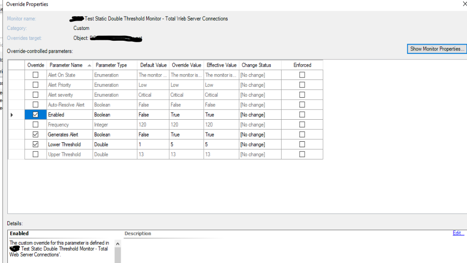SCOM 2019 Unit monitor, static double threshold monitor not alerting ...
