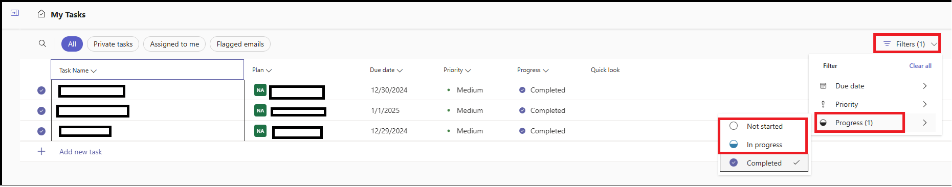 Within Planner under 'My Tasks' is it possible to enable buckets to be ...