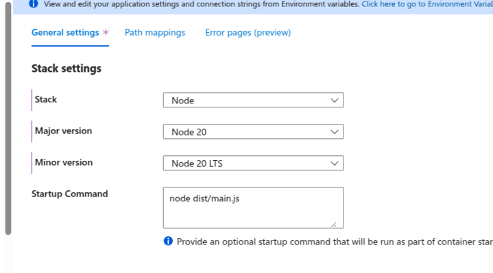 Issue Upgrading Node.js from 18 to 20 on Azure App Service with CI/CD Pipeline - Microsoft Q&A