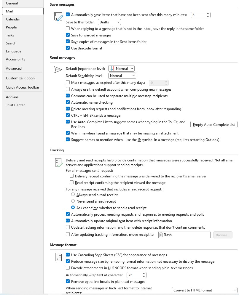 Outlook 2024 Classic - how to automatically mark message as Read after ...
