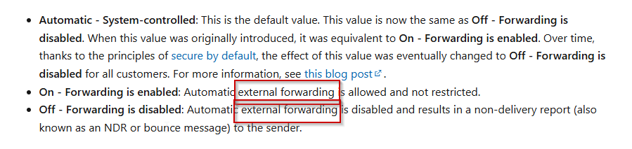 How to block external email forwarding in entire organization by ...