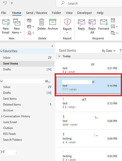 French accent are replaced by question Mark in Outlook - Microsoft Q&A