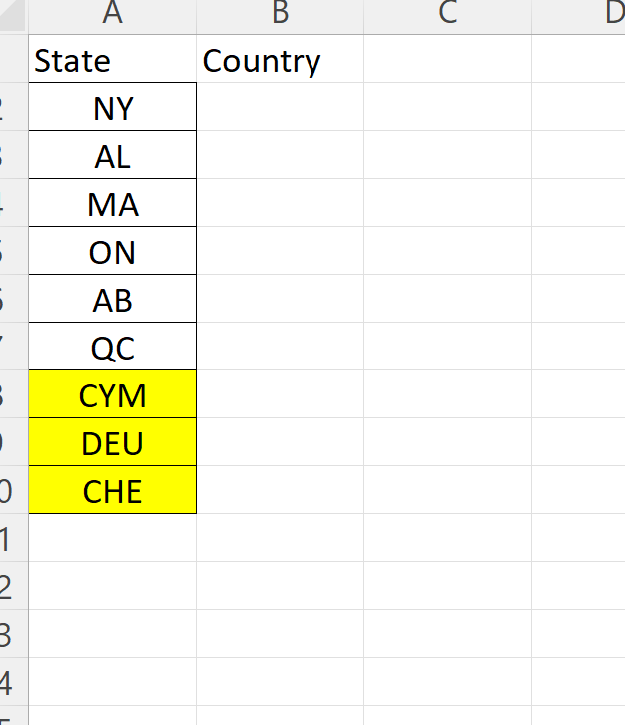 Mapping country based on list of States & Provinces - Microsoft Q&A