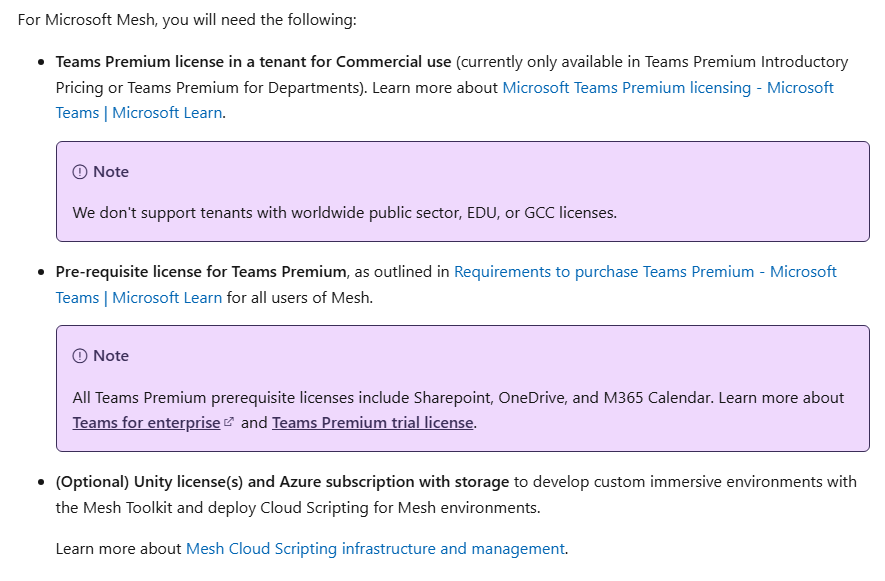 Trouble Accessing Mesh in Microsoft Teams - Microsoft Q&A