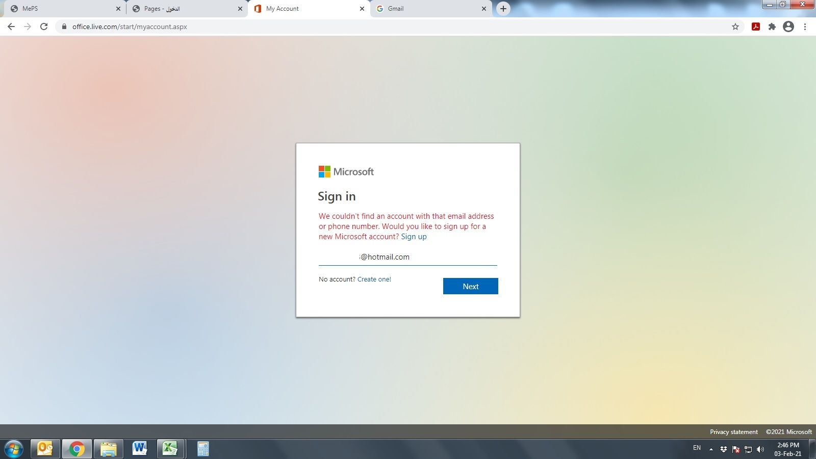 I have answered all the questions but still cannot get into my Hotmail ...