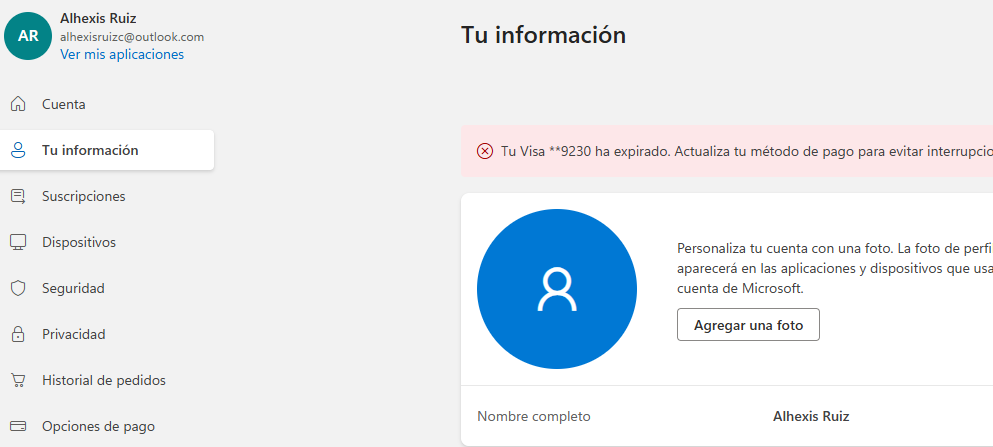 Problema con nombre para mostrar incorrecto en mi cuenta de Outlook ...