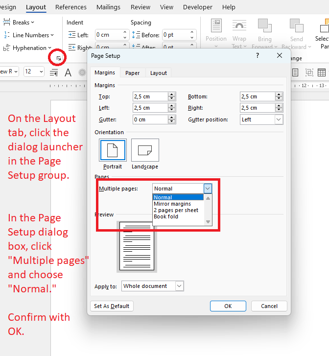 Printing Word doc issue, Print preview looks fine, actual result is not ...