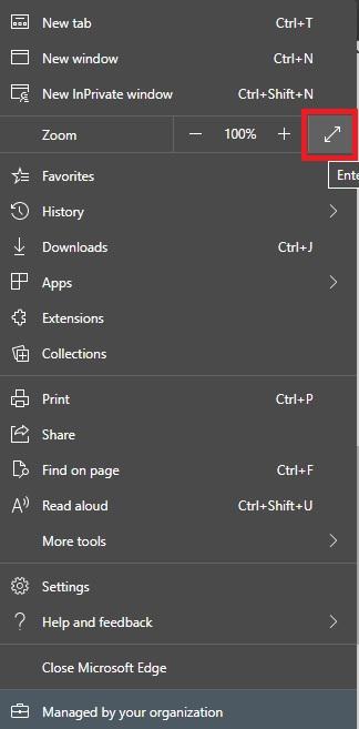 Microsoft Edge in full screen - Microsoft Q&A