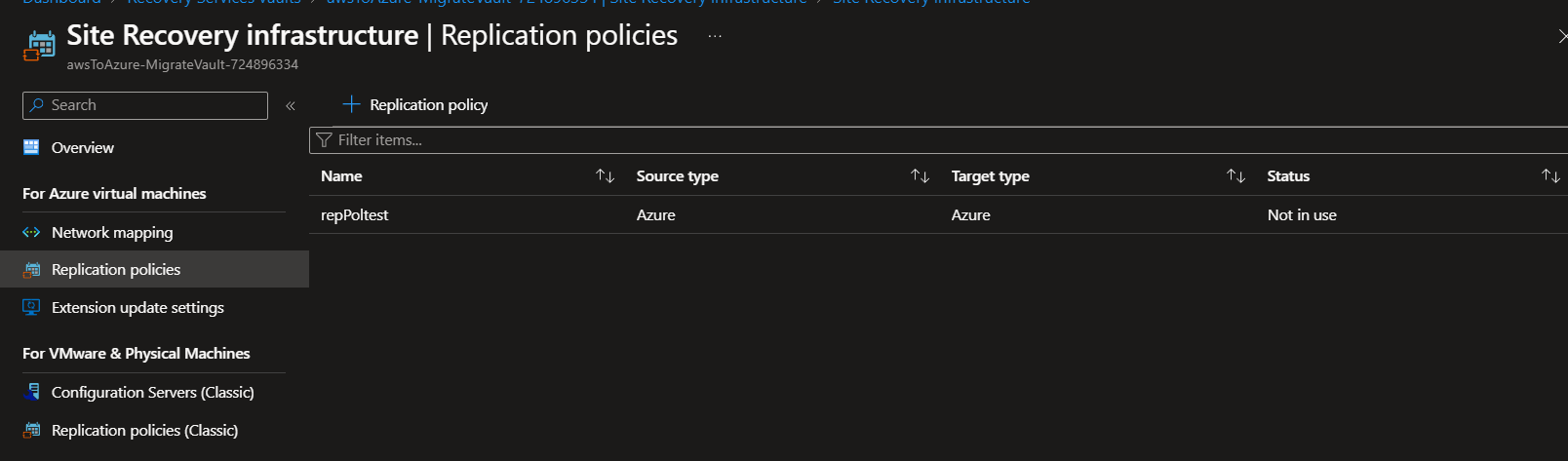 Azure migrate - Enable Replication is throwing a failure - Microsoft Q&A