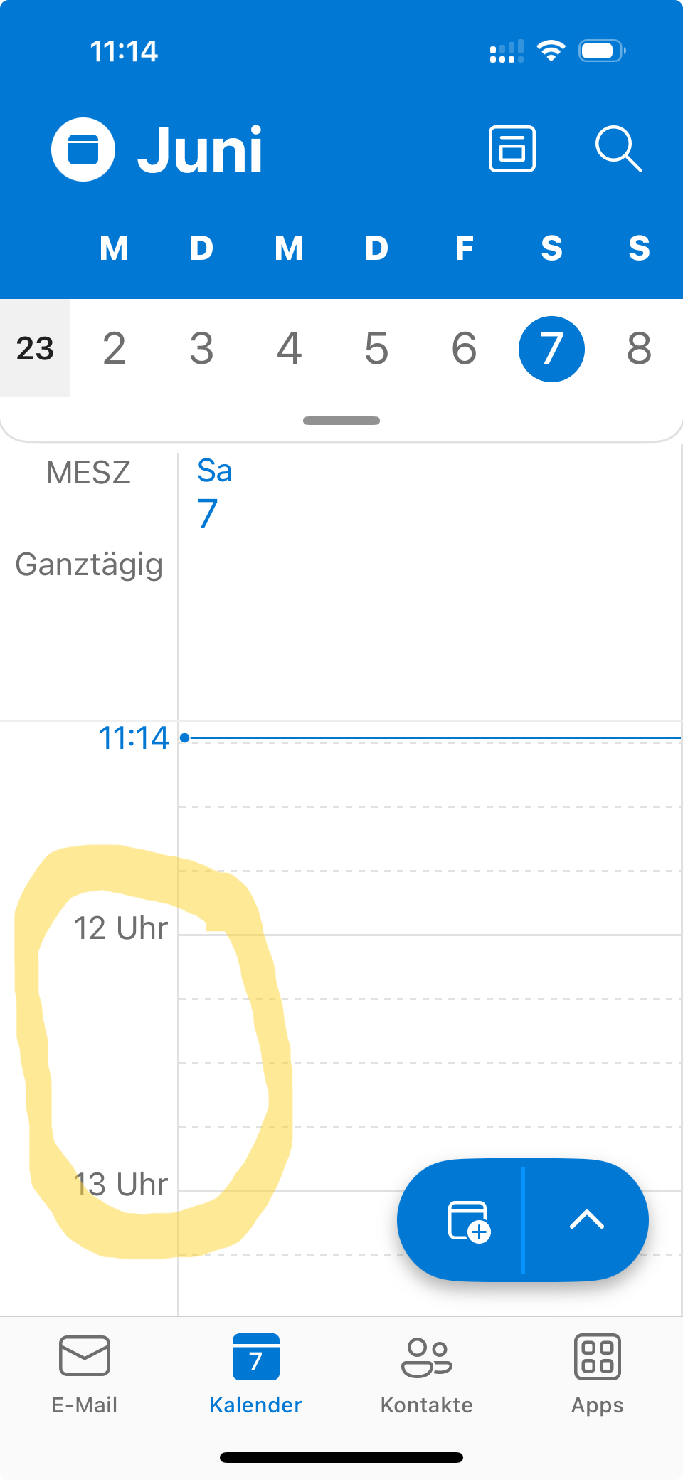 calendar time increment in Outlook iOS app - Microsoft Q&A