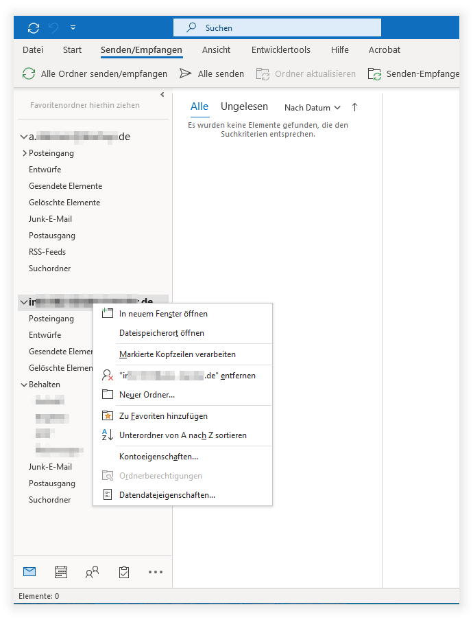 IMAP settings context menu missing in Outlook 2021 - where can I change ...