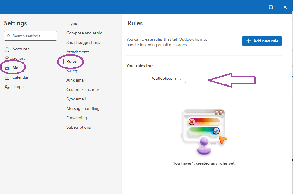 Windows 11, Microsoft Office 365, New Outlook Rules options are missing ...
