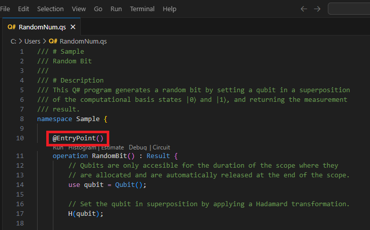 Error in running Examplr project of Teleportation in Q# - Microsoft Q&A