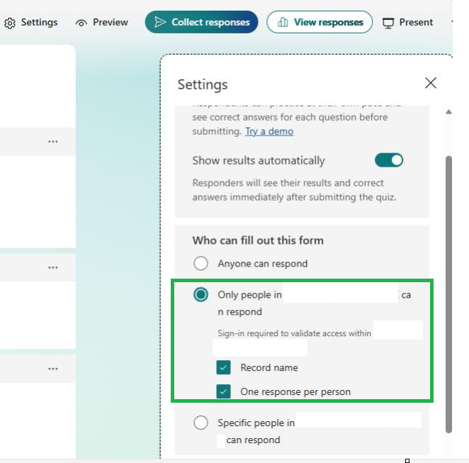 microsoft forms 로그인 오류 - Microsoft Q&A